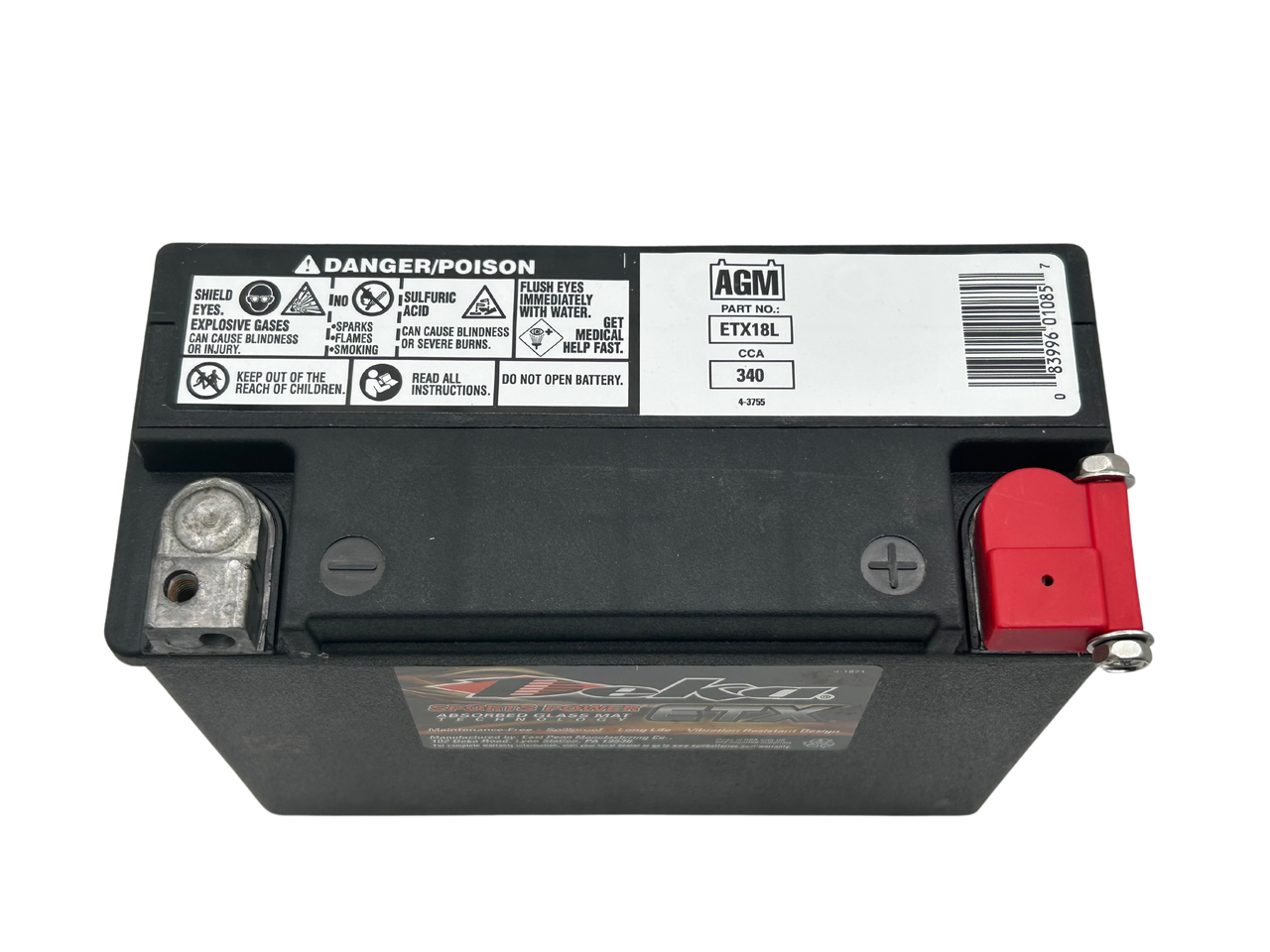 DEKA ETX-18L Sports Power AGM 12V Battery