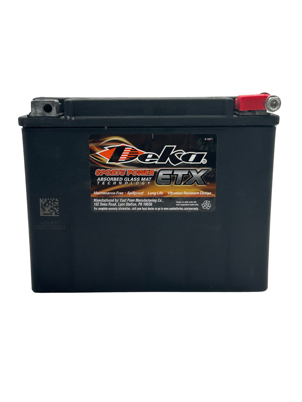 DEKA ETX-18L Sports Power AGM 12V Battery