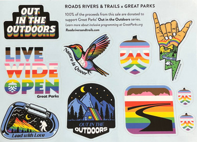 Out In The Outdoors Sticker Pack | OITO - Roads Rivers and Trails