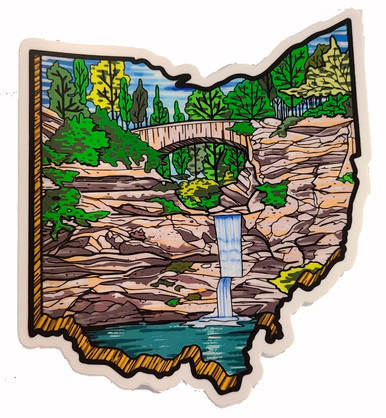 Hocking Hills Sticker - Roads Rivers and Trails
