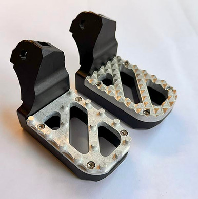 Harley Mid Control Wide Foot Peg 2 inch Lower 3/4" Forward Black