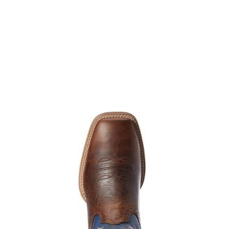 Ariat Men's Boots - Knockout - Dark Whiskey / Sheriff Blue - Billy's ...