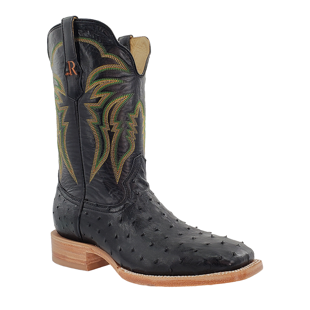R Watson Men's Boots - RW4507 - Black FQ Ostrich - Billy's Western Wear