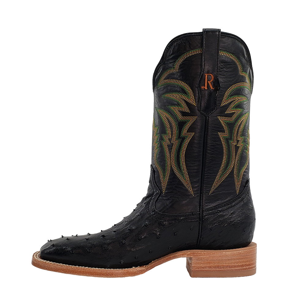 R Watson Men's Boots - RW4507 - Black FQ Ostrich - Billy's Western Wear