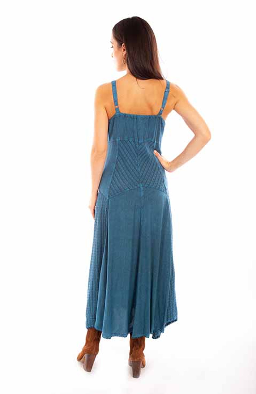 Scully Women's Dress - Honey Creek Collection - Long Rayon - Electric Blue - Billy's Western Wear