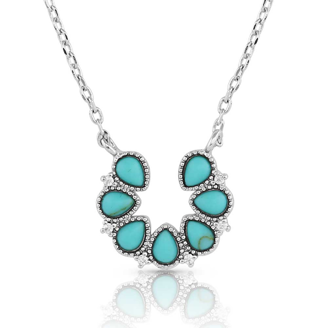 Montana Silversmith Accessories Lucky Seven Turquoise Horseshoe Necklace Billy s Western Wear