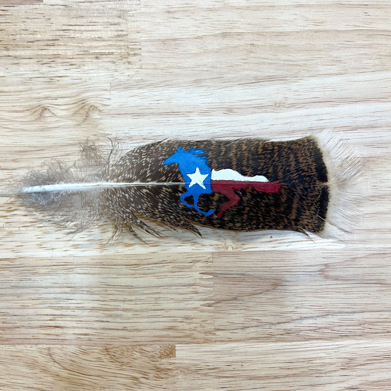 Billy's Western Wear Hat Accessories -Texas Flag Horse Feather - Small ...