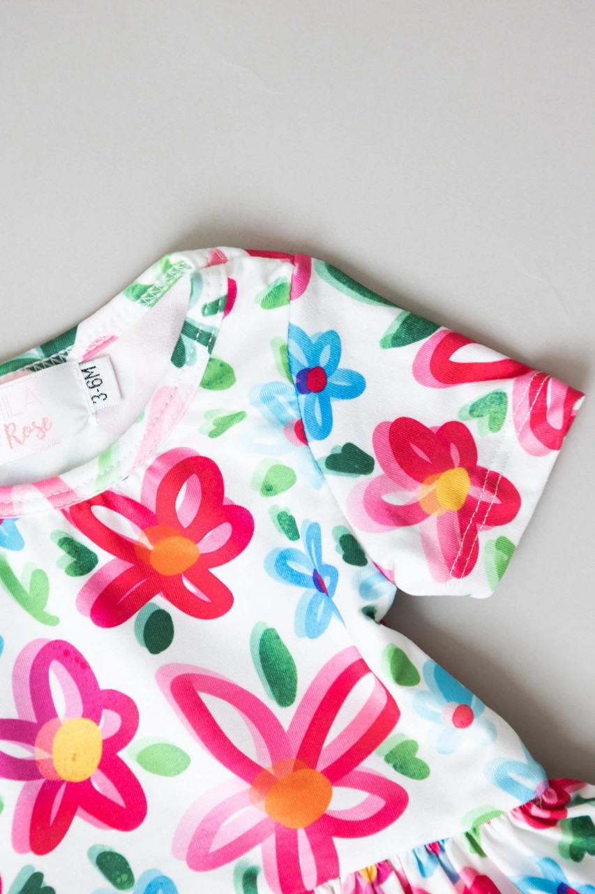 Mila & Rose Kids Apparel - Neon Floral Twirl Bodysuit - Billy's Western ...