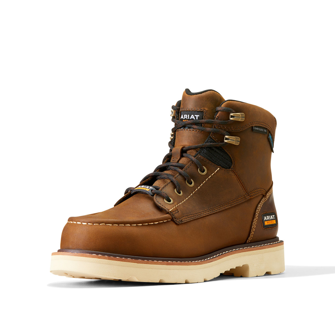 Ariat Men's Work Boots - Rebar Lift 6" H2O CT - Distressed Brown ...
