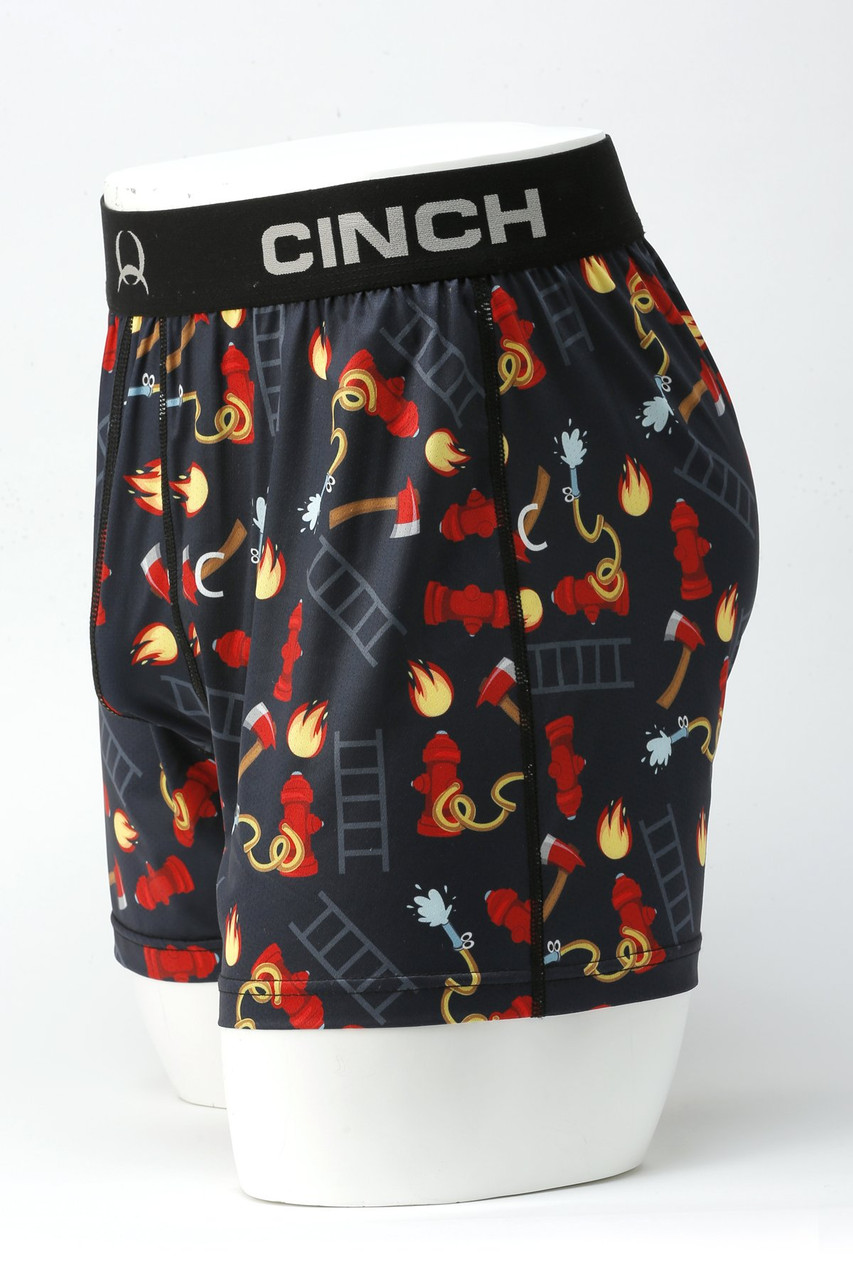 Cinch Men's Underwear - Firehouse Print - 5" Loose Fit Boxers - Billy's ...