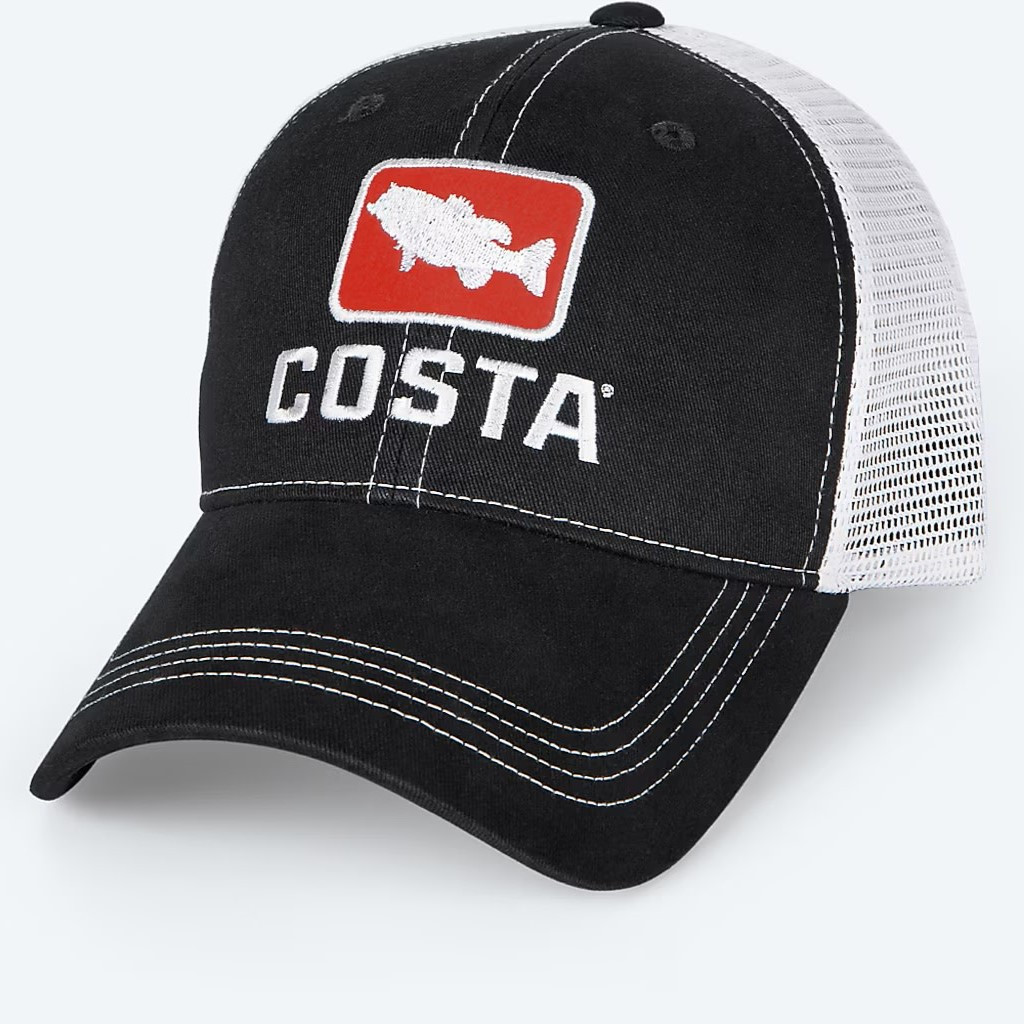 Costa Caps - Bass Trucker - Black / Red Patch - Billy's Western Wear