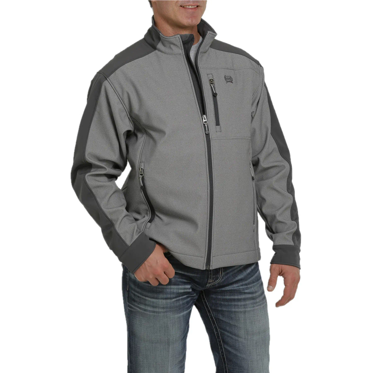 Cinch Men's Jacket - Concealed Carry Bonded - Grey - Billy's Western Wear
