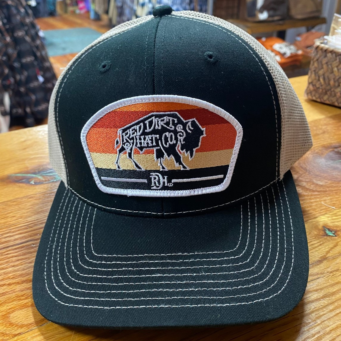 Red Dirt Hat Co Cap - Buddy Buffalo - Black / Khaki - Billy's Western Wear