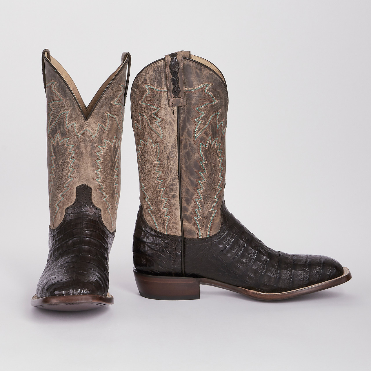 Lucchese Men's Boots - Charles Horseman - Chocolate Caiman Belly ...