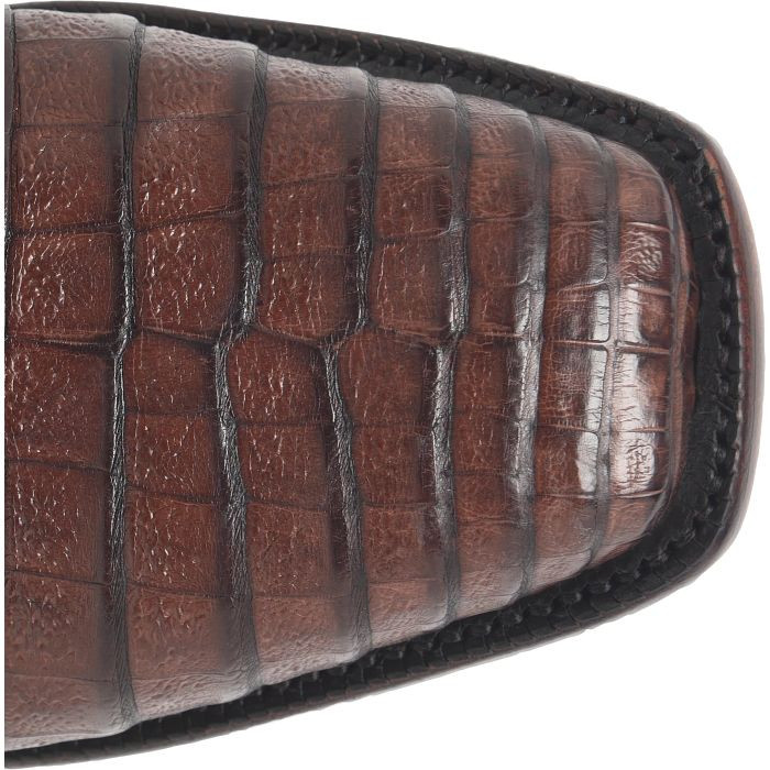 Justin Men's Boots - Panama 12" Caiman - Chocolate - Billy's Western Wear