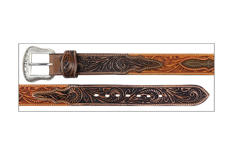 Gem Dandy Men's Accessories - Stetson - Floral Tooled - Natural - Billy ...