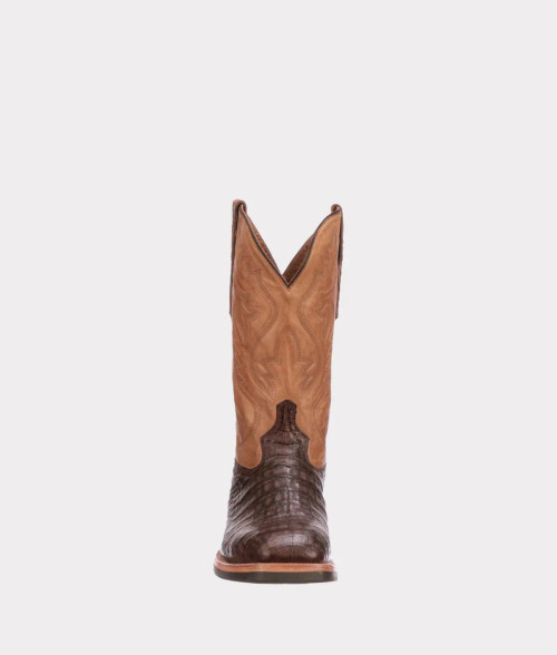 Lucchese Men's Boots - Rowdy - Antique Chocolate Caiman / Tan - Billy's ...