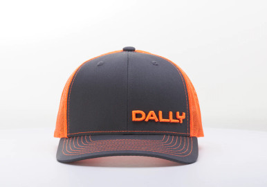Dally Up Caps - Dally # 128 - Charcoal / Neon Orange - Billy's Western Wear