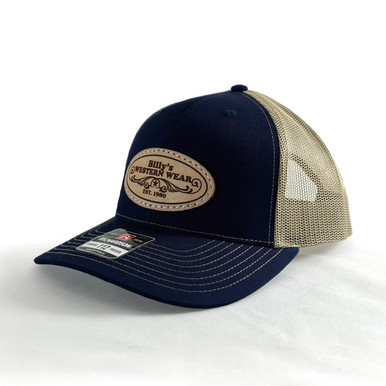 Billy's Western Wear Caps - Logo - Richardson 112 - Navy / Tan - Billy ...