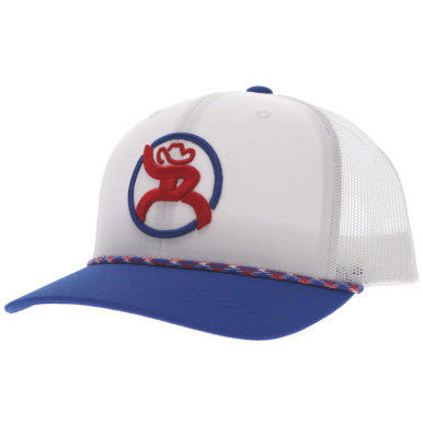 Hooey Caps - Strap Roughy - White / Red / Blue - Billy's Western Wear
