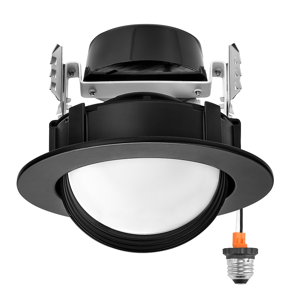 4” Black Adjustable Recessed LED Gimbal Downlight, 5 CCT