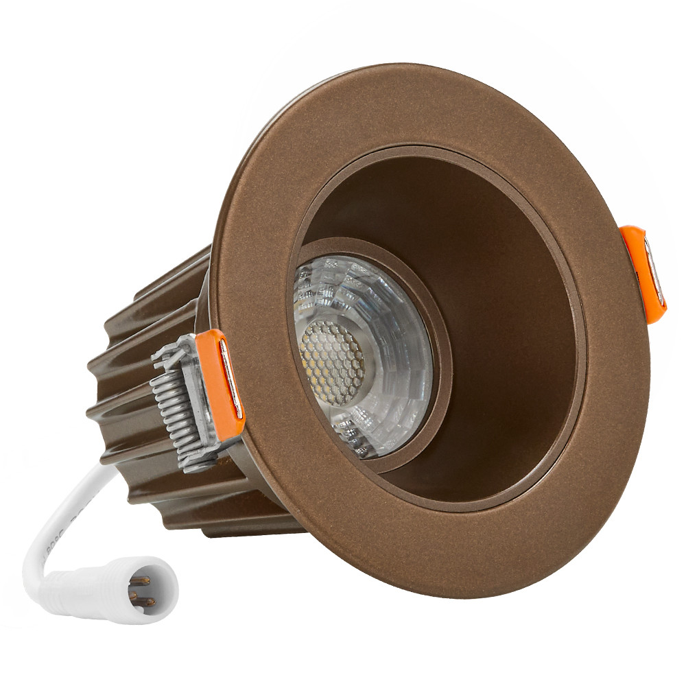 2 in. Round Canless Recessed LED Downlight Bronze Trim 5 CCT