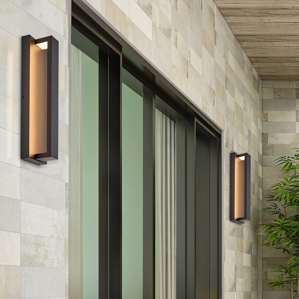 Modern LED Porch Lantern 5 CCT Outdoor Linear Wall Light