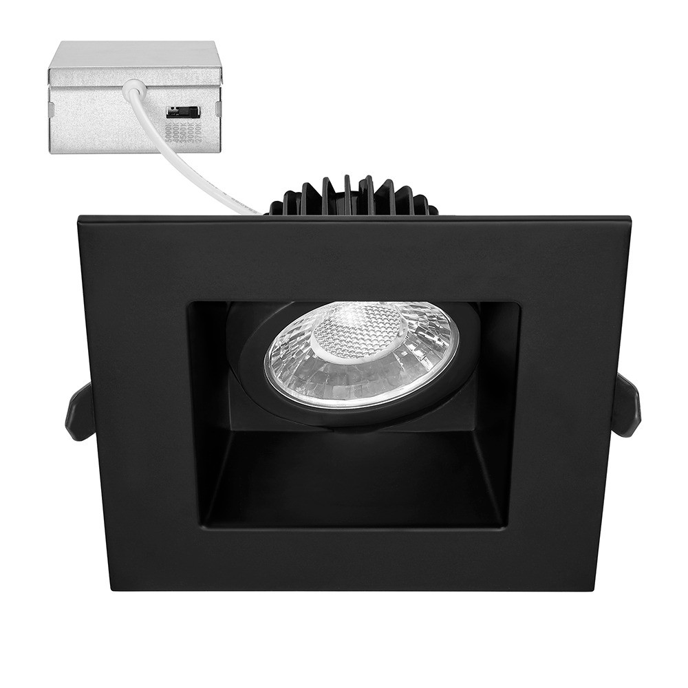 4" Canless Square Recessed LED Gimbal Anti-Glare Downlight 5 CCT