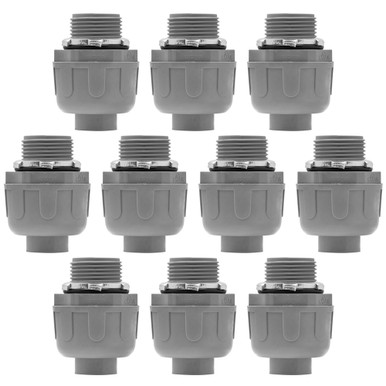3/4 in. Straight Liquid Tight Conduit Fitting Connectors 10 Pck
