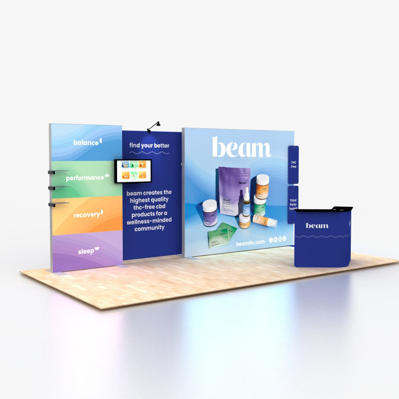 Radiant 212 10 x 20 Backlit Trade Show Display | ExpoMarketing