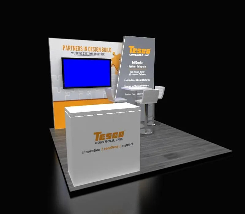 Brilliant 10 x 10 Angled Backlit Trade Show Display | ExpoMarketing