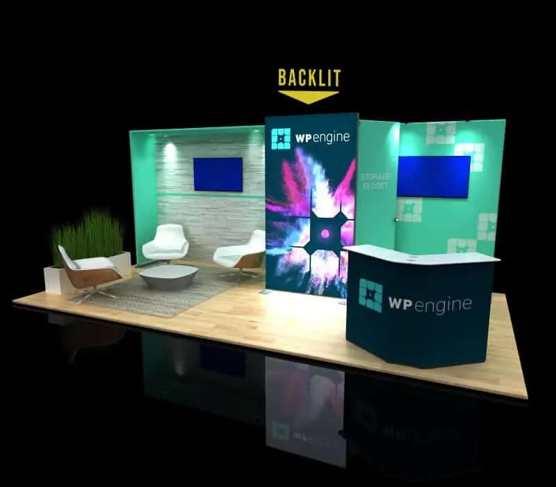 Radiant PO8213A 10' x 20' Backlit Trade Show Display | ExpoMarketing