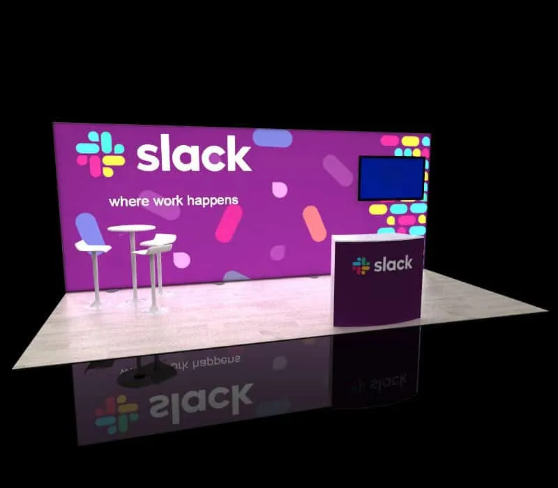 Brilliant 10 x 10 Angled Backlit Trade Show Display | ExpoMarketing