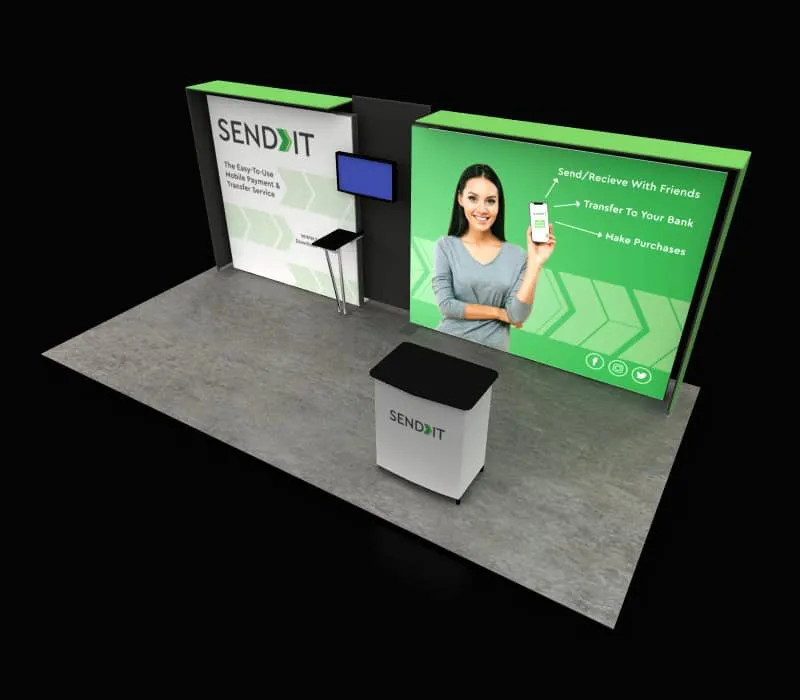 Radiant 210 10' x 20' Backlit Trade Show Display | ExpoMarketing