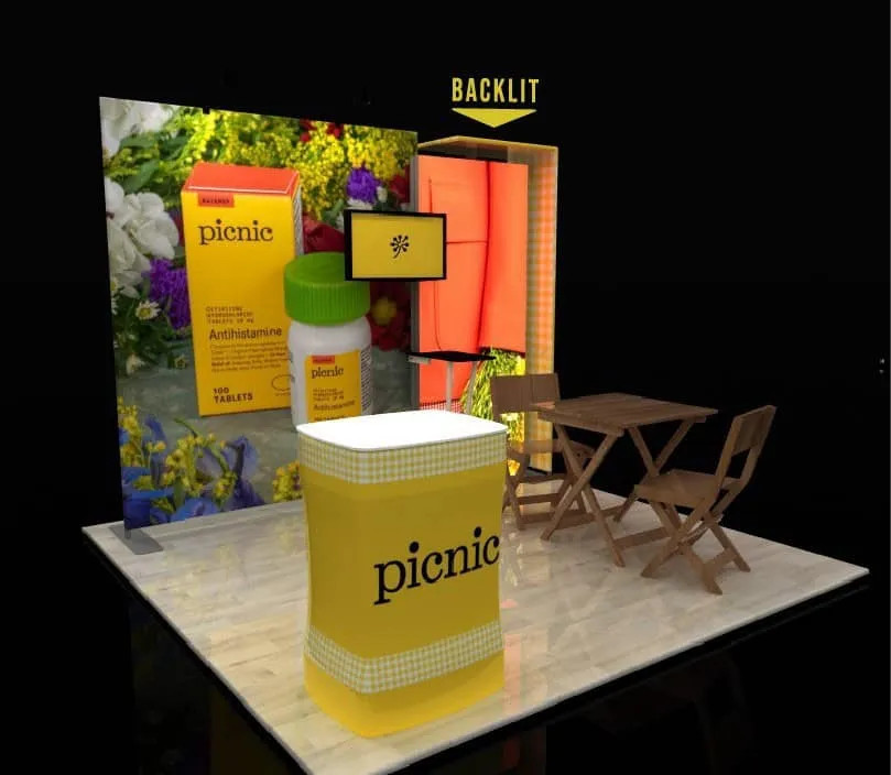 Radiant 107 10' x 10' Backlit Trade Show Display