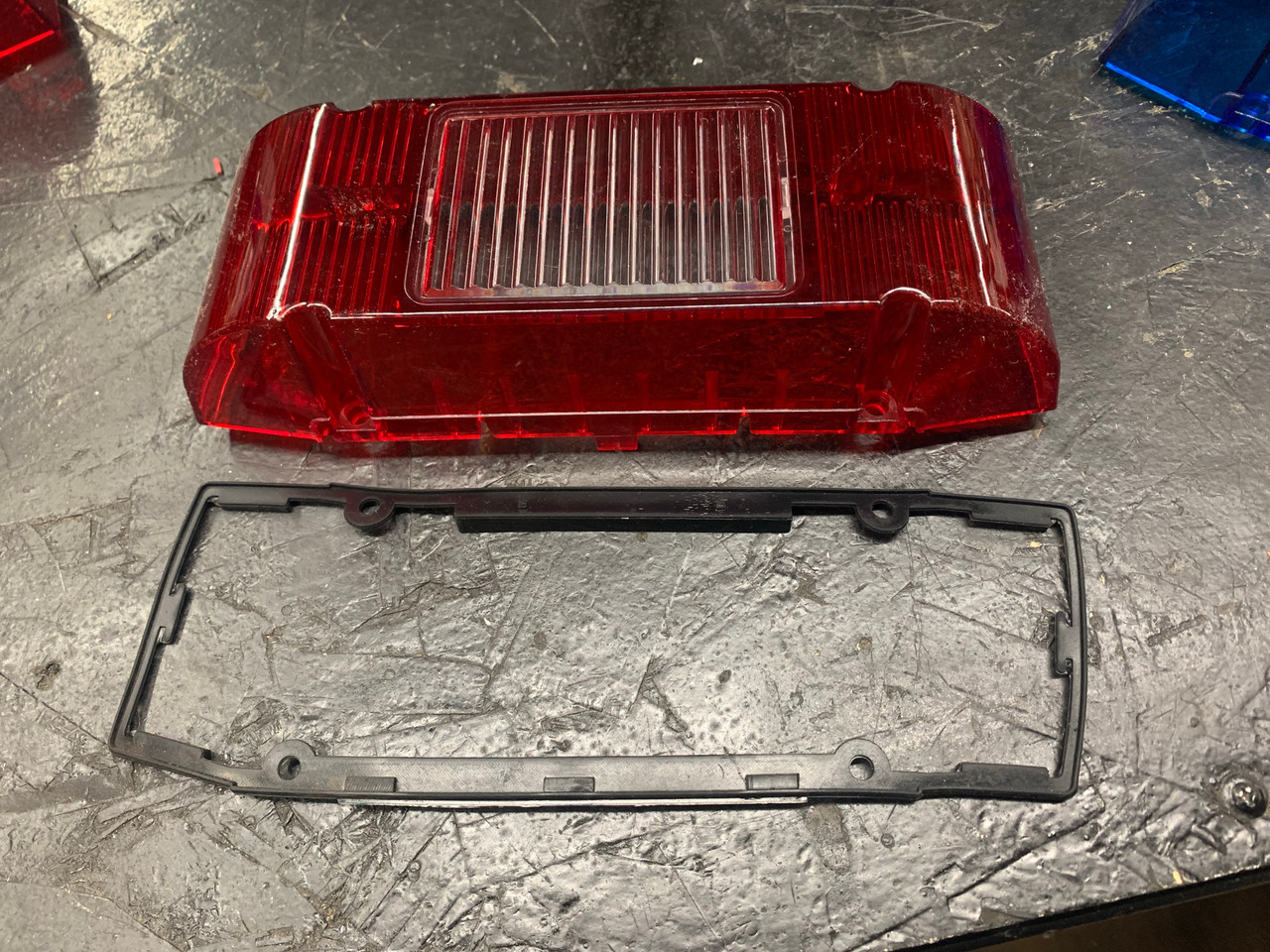 RED END CAP With Alley Cutout for EDGE 9000 - J. Perry Lighting