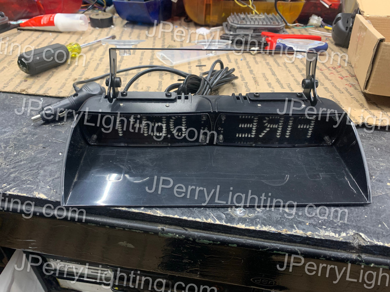 FIRE DEPT Lighted Message Dash Light RED (Forward)
