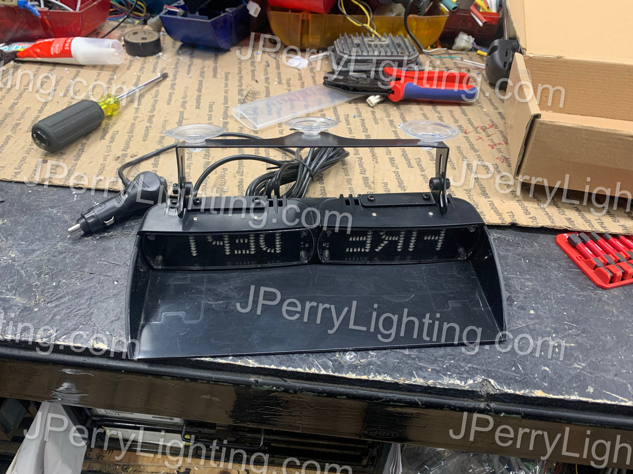 FIRE DEPT Lighted Message Dash Light RED (Forward)