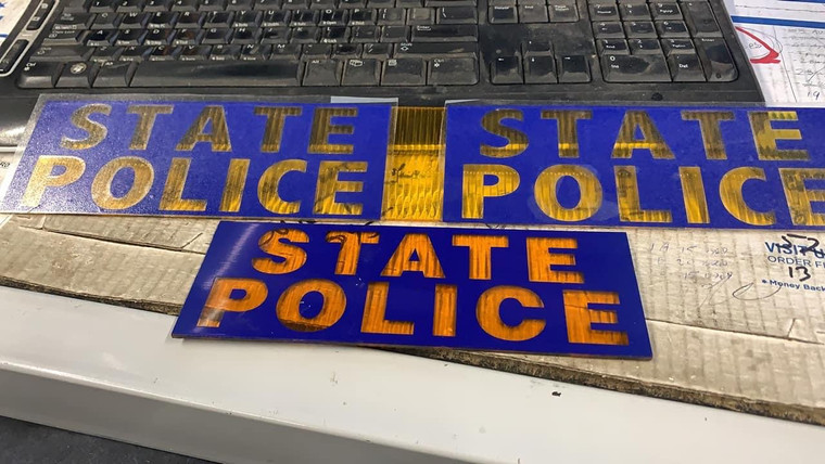Copy Lighted sign for whelen edge bars "STATE POLICE"