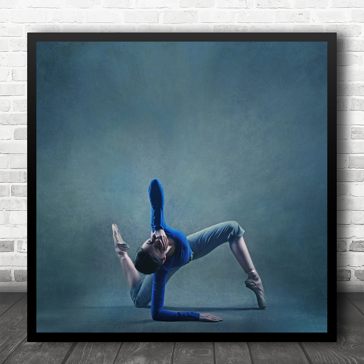 Performance Blue Dancer Dance Dancing Pose Girl Model Woman Square Art ...