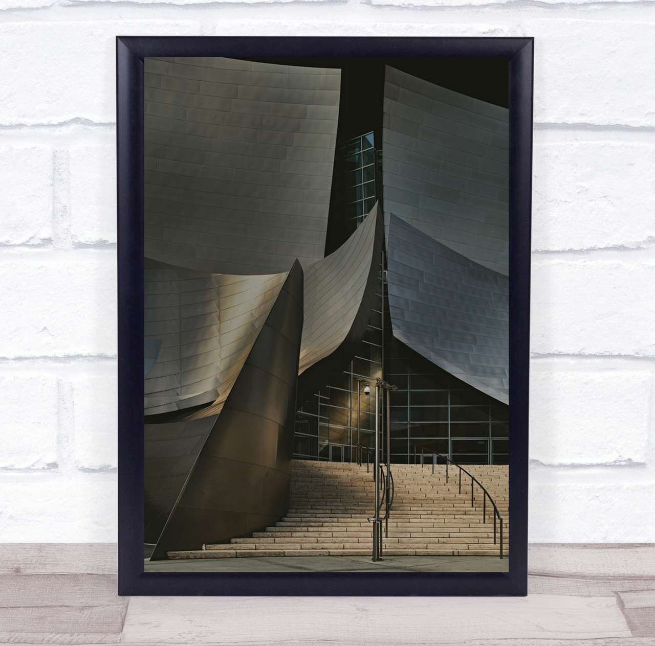 Architecture Frank Gehry Stairs Staircase Panels Landmark Metal Wall ...