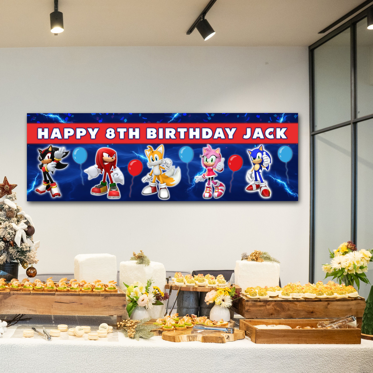 Personalised Party Banner For Kids Birthday Sonic The Hedgehog - Wild ...