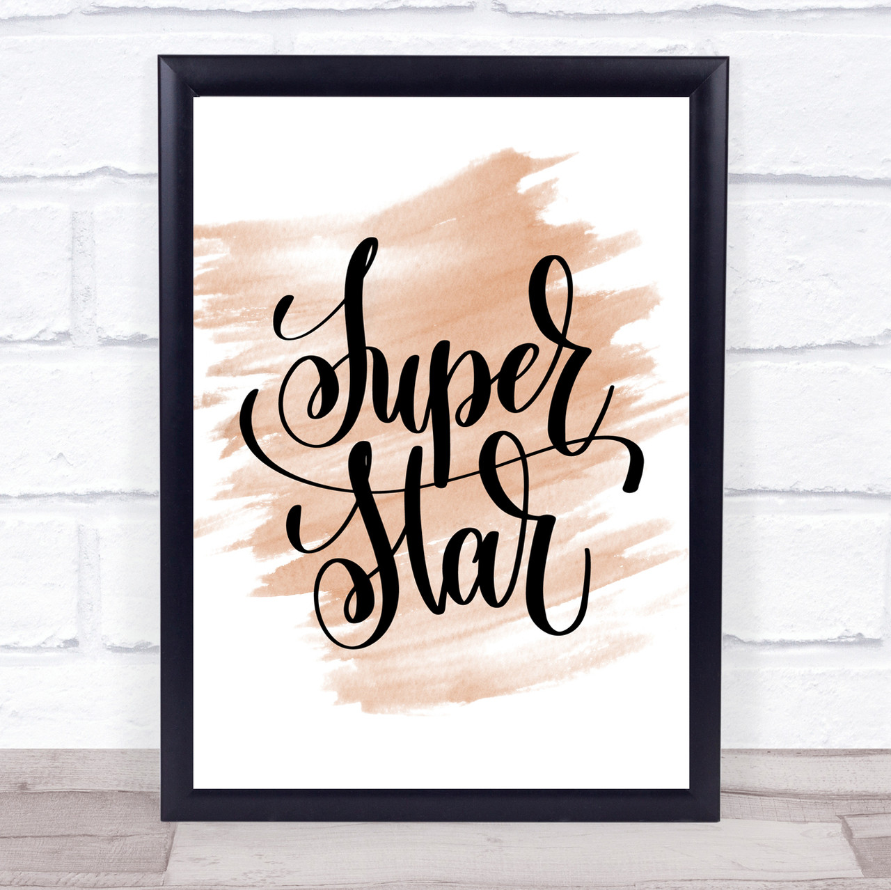 Superstar Quote Print Watercolour Wall Art - Wild Wall Art