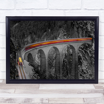 Ghost Rider Train Viaduct Bridge Winter Transportation Alps Mountain ...