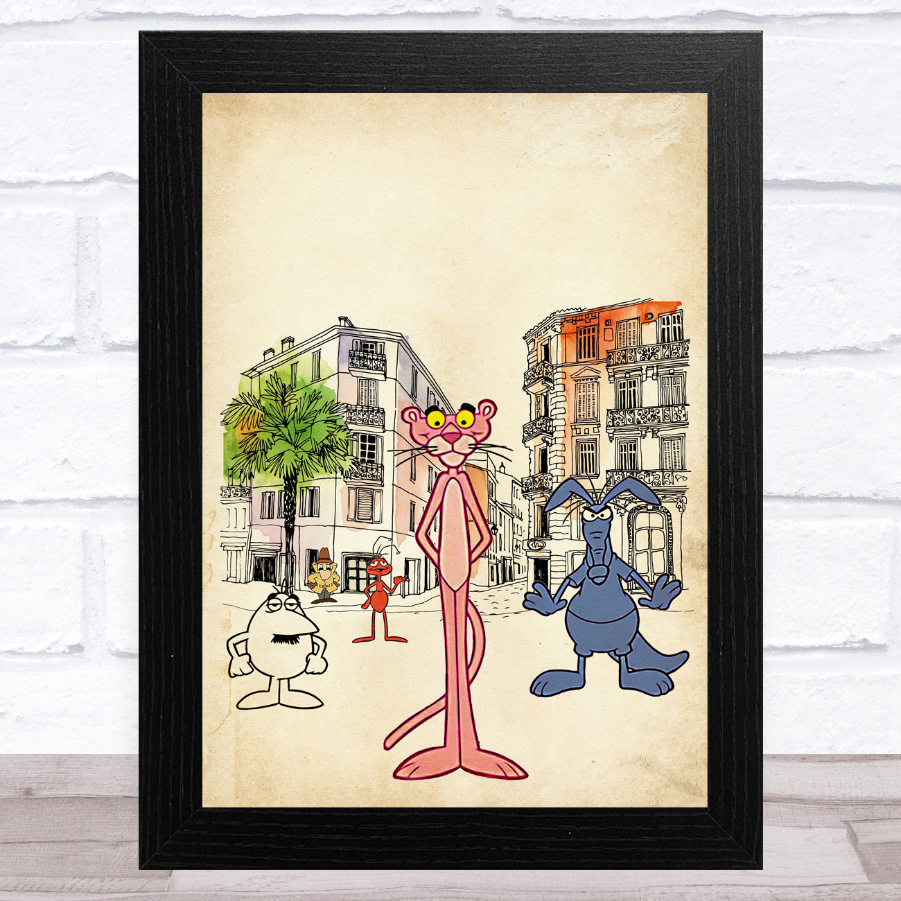 The Pink Panther Characters Vintage Children's Kid's Wall Art Print ...