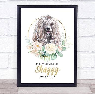 Dog Memorial In Loving Memory Style 17 Personalised Gift Print - Wild ...