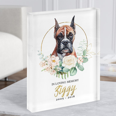 Dog Memorial In Loving Memory Style 18 Personalised Gift Acrylic Block ...