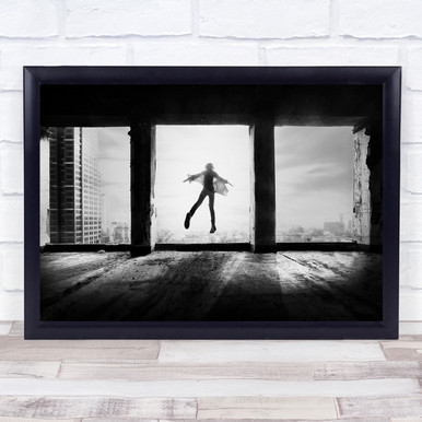 Free Fly jumping out window flying action Wall Art Print - Wild Wall Art