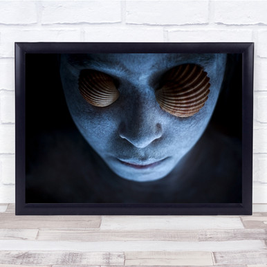 Portrait Shell Seashell Face Eyes Mood Emotion Feeling Siren Sea Wall ...