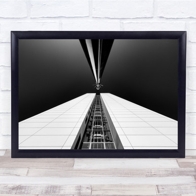 Architecture Perspective Black & White Lift Elevator Tall High Up Lines ...